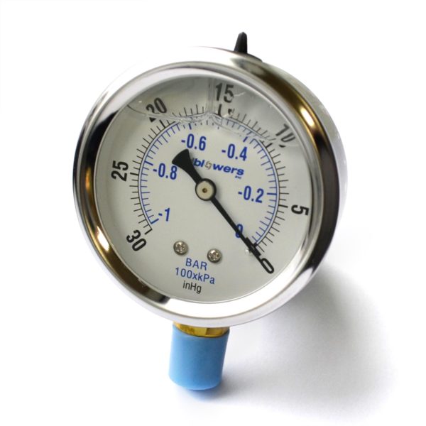 Vacuum Pump Gauge, 30-0 "Hg | pdblowers, Inc.