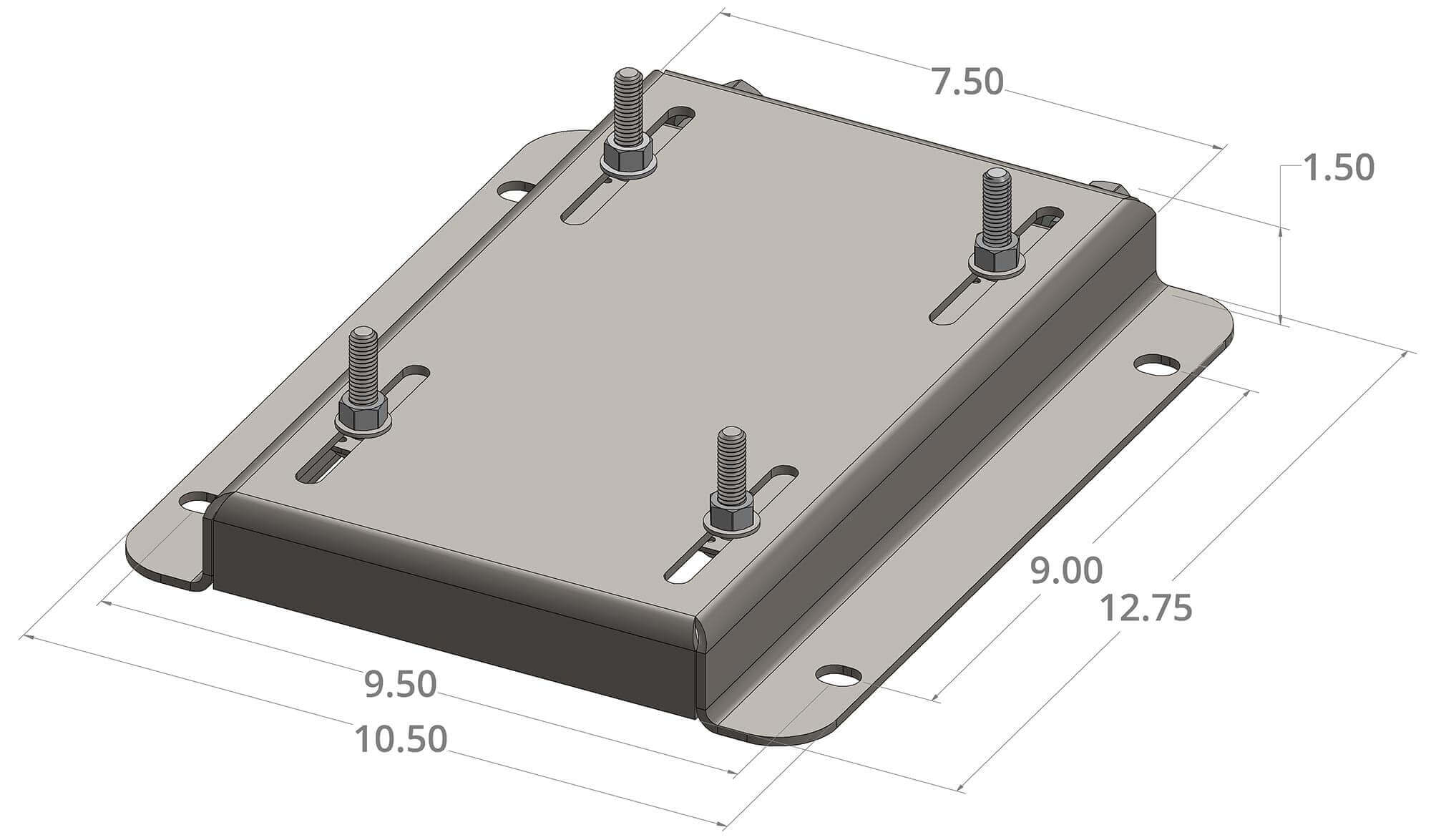 NEMA 184T Adjustable Motor Base, Heavy Duty