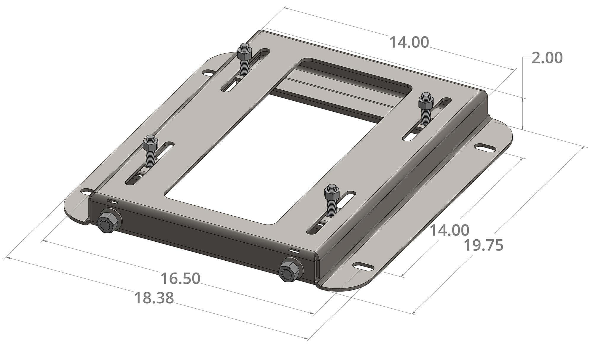 NEMA 286T Adjustable Motor Base, Heavy Duty