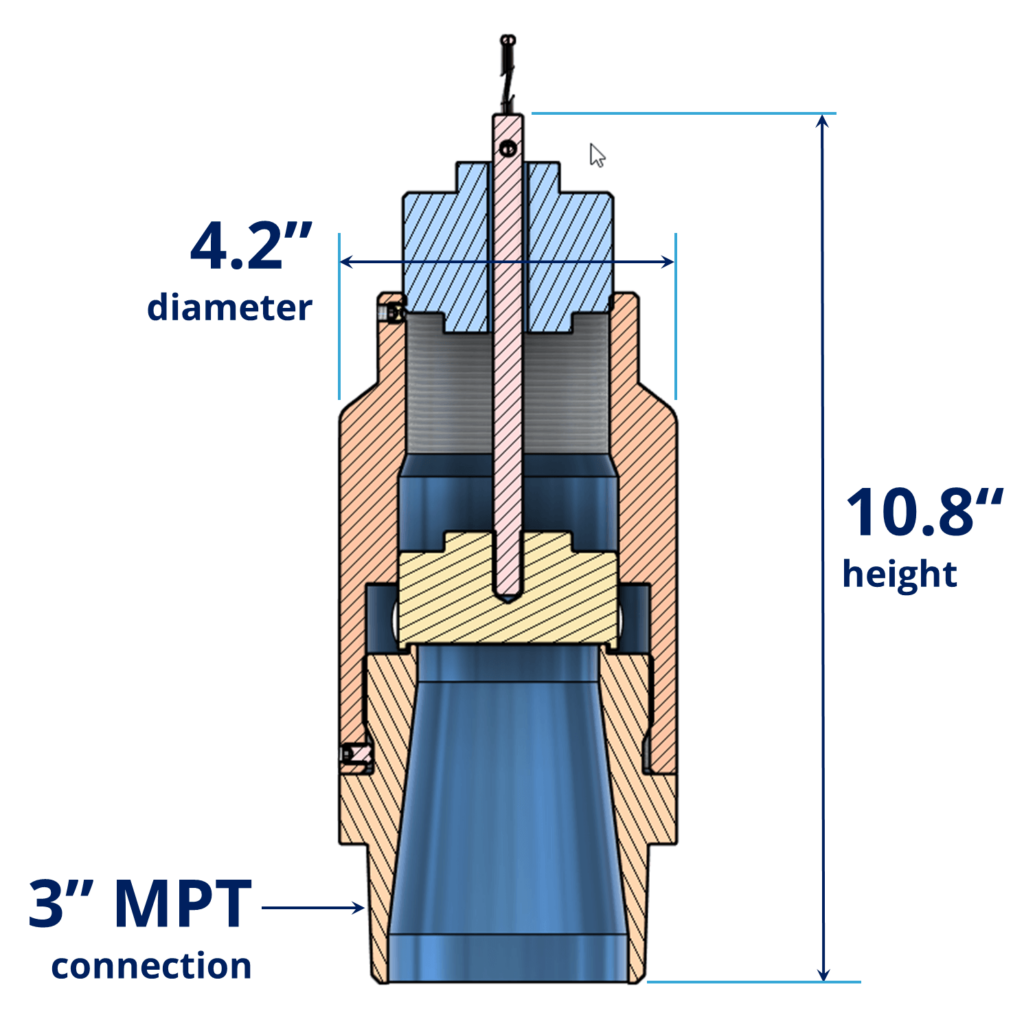 3" Spring Loaded Pressure Relief Valve | pdblowers, Inc.